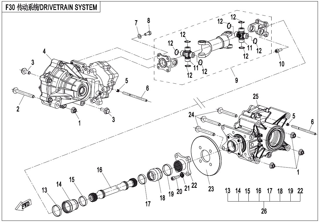 Diff - F30 - Fyrhjuling, Tillbehör, CFMoto, Polaris, Kranman, Suvi ...